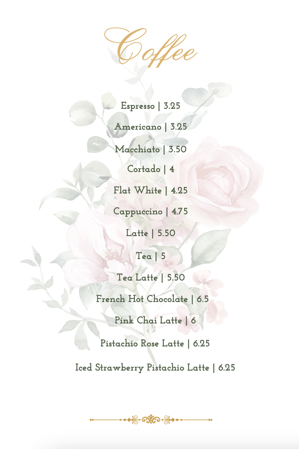 Creme Cafe | Menu